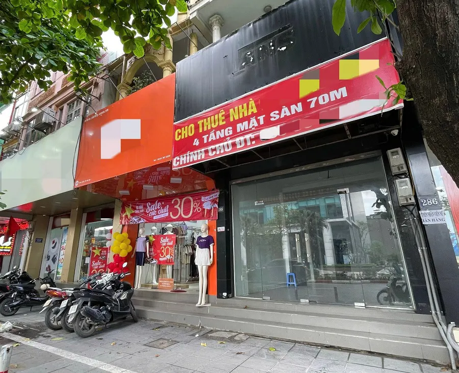Mặt bằng cho thuê nhà phố Hà Nội ế ẩm vì giá cao